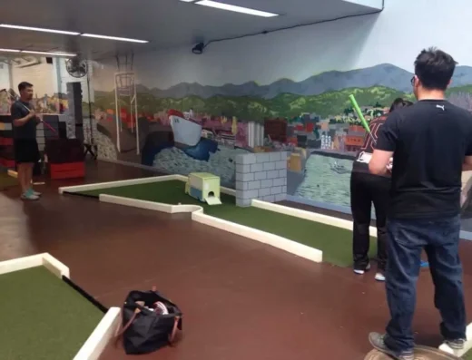 Mini golf course with tasty bites, beers, smoothies and a fully-loaded ...