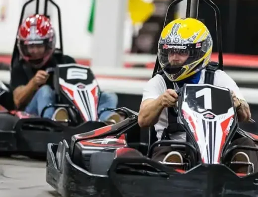 High-speed go-kart racing on an exciting indoor track (with catering ...